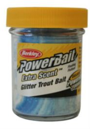 Powerbait Glitter Troutbait White- Neon Blue - Baitshop